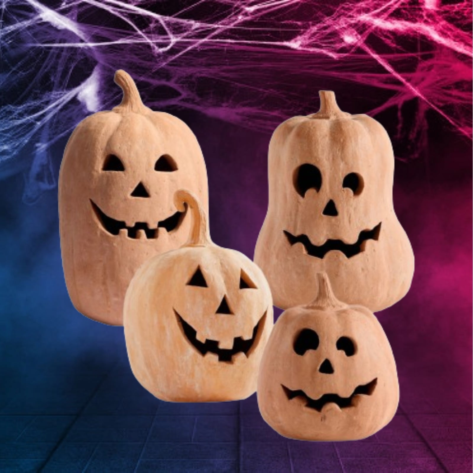 Jack O'Lantern Fall Decorations with Suction Cup – Terracotta Pumpkin ...