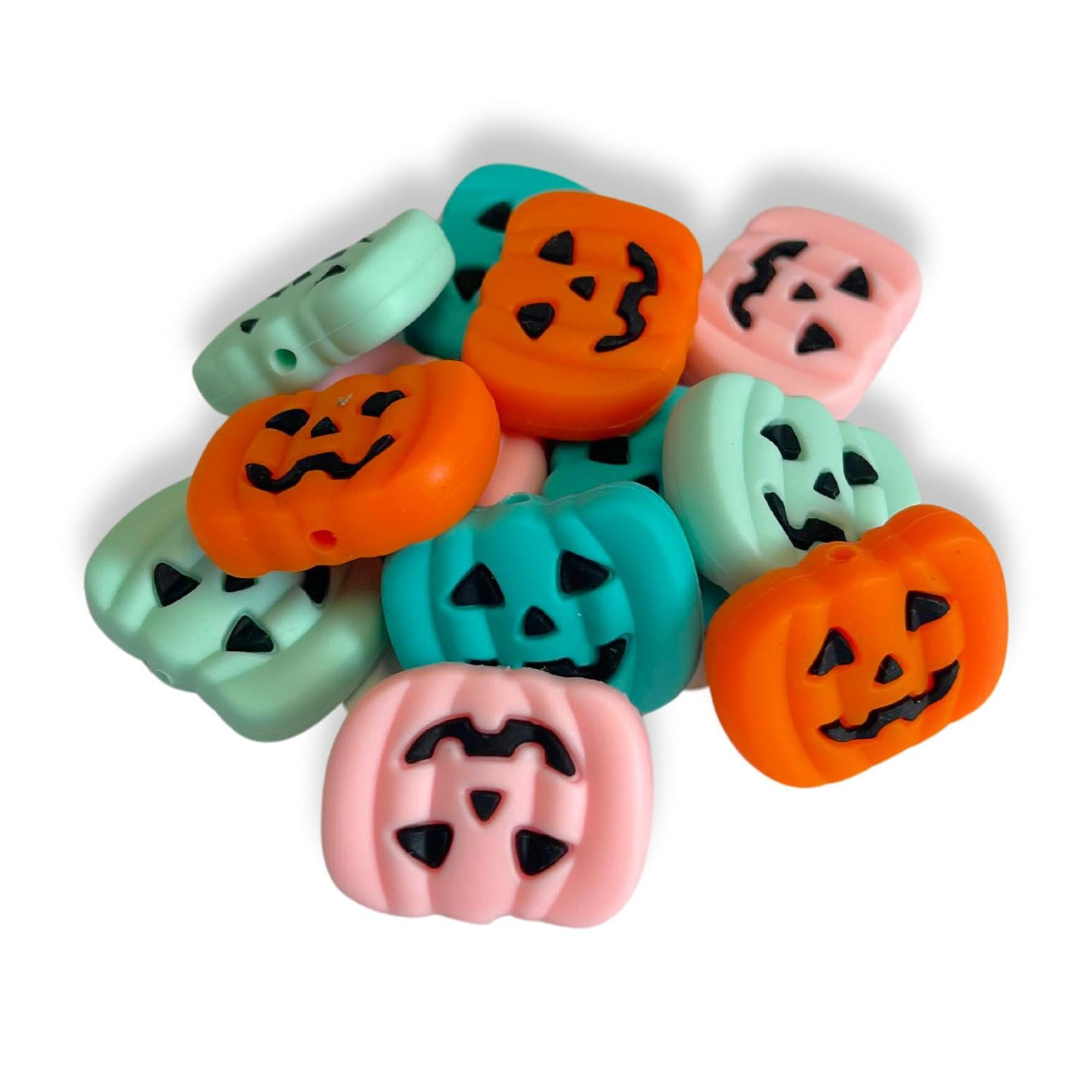 Jack O Lantern Halloween Freddy Focal Bead 3D 12 pk Silicone Characters ...