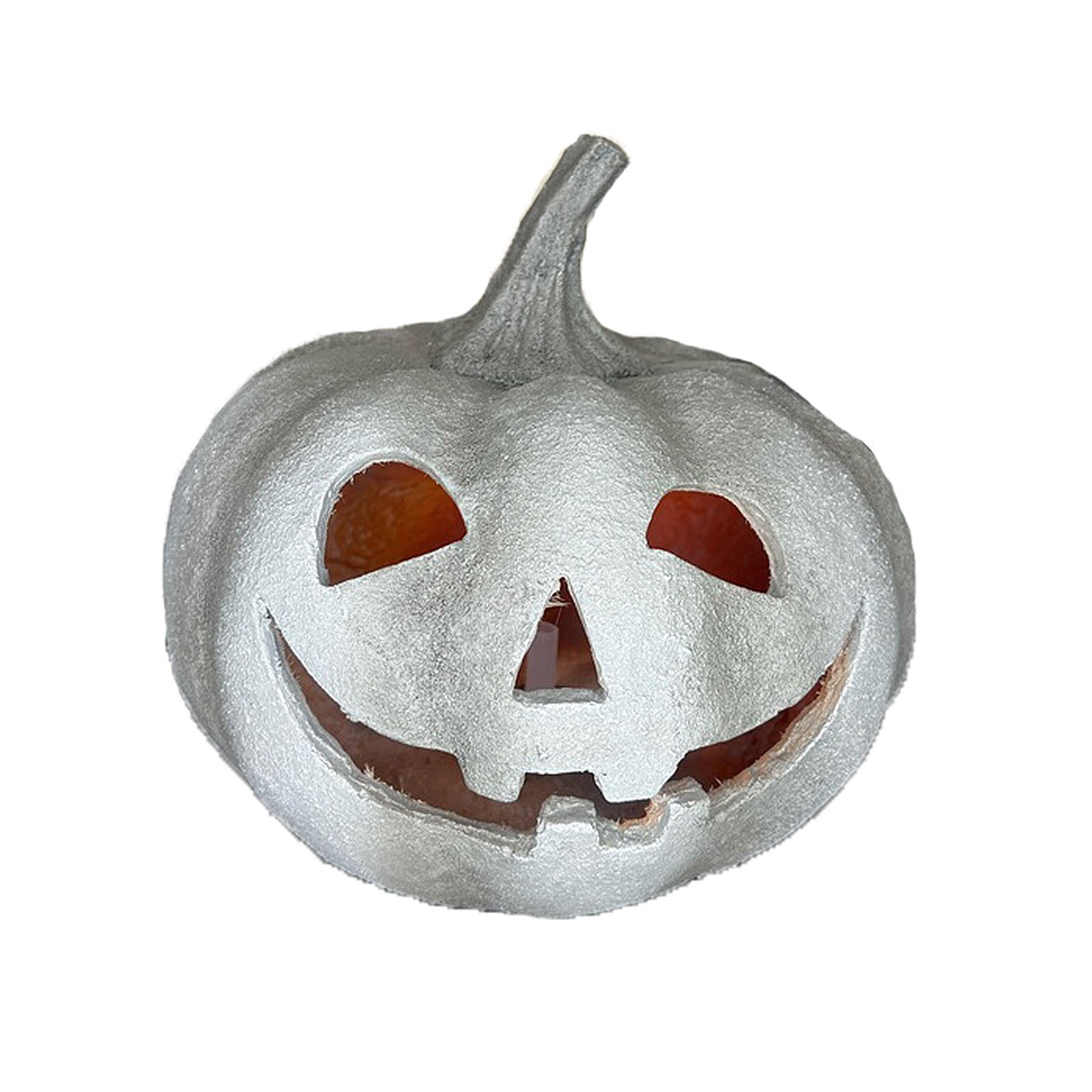 Jack O Lantern Pumpkin Concrete Like, Gray Light Up Pumpkin Fall ...