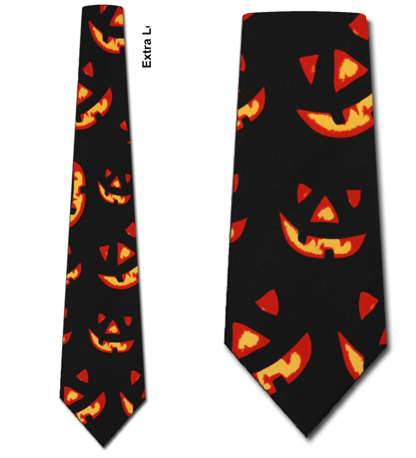 Jack O Lanterns Glowing Necktie Mens Extra Long Tie by Three - Walmart.com