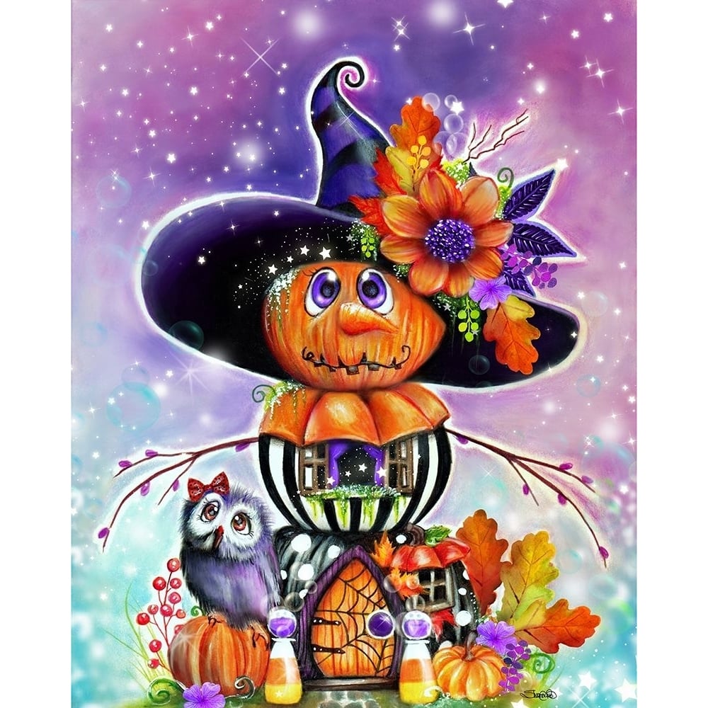 Jack O Man Halloween House Poster Print - Pike Art Sheena - Walmart.com