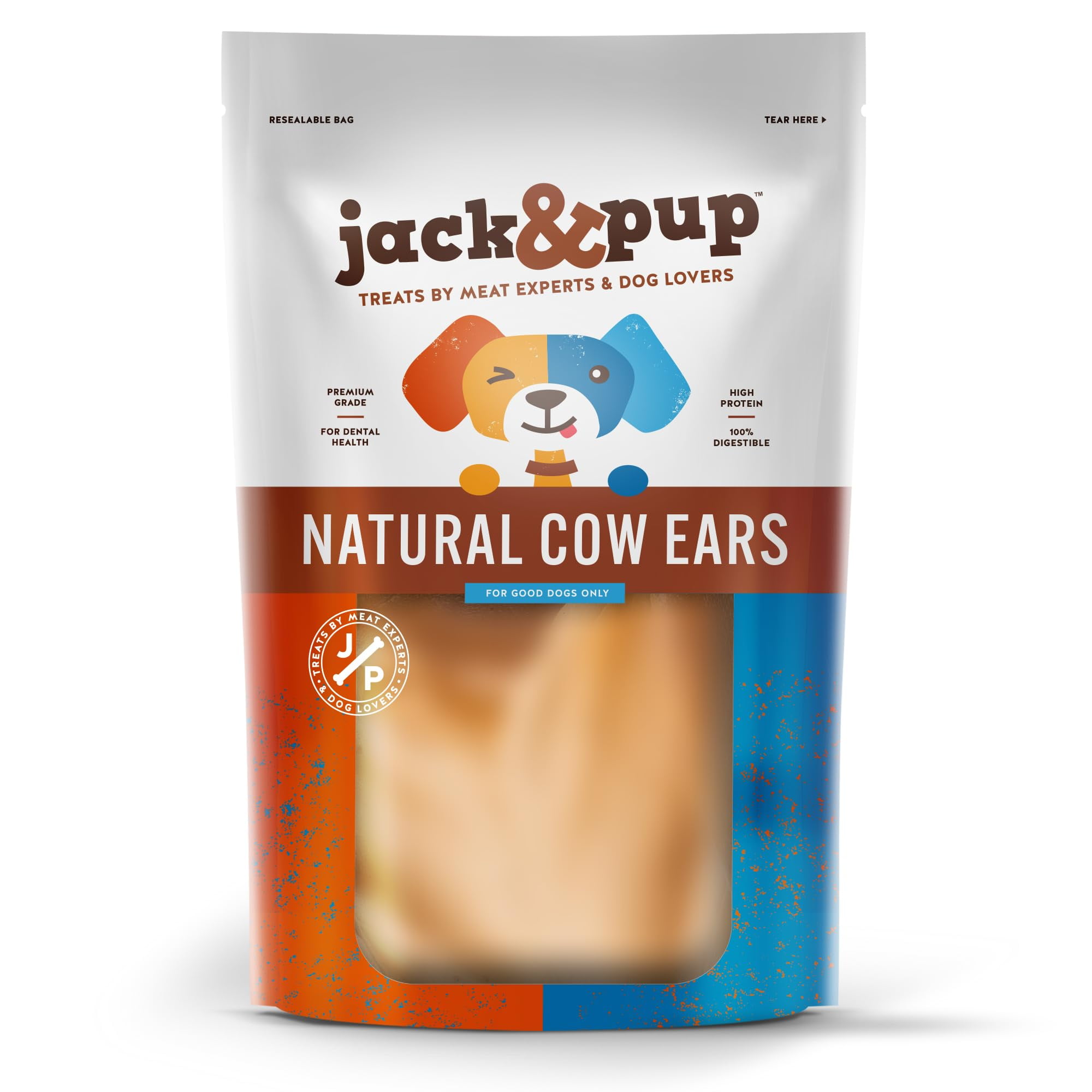 Jack&Pup Natural Cow Ears for Dogs SMR- Cow Ear Dog Treats - Cow Ears ...