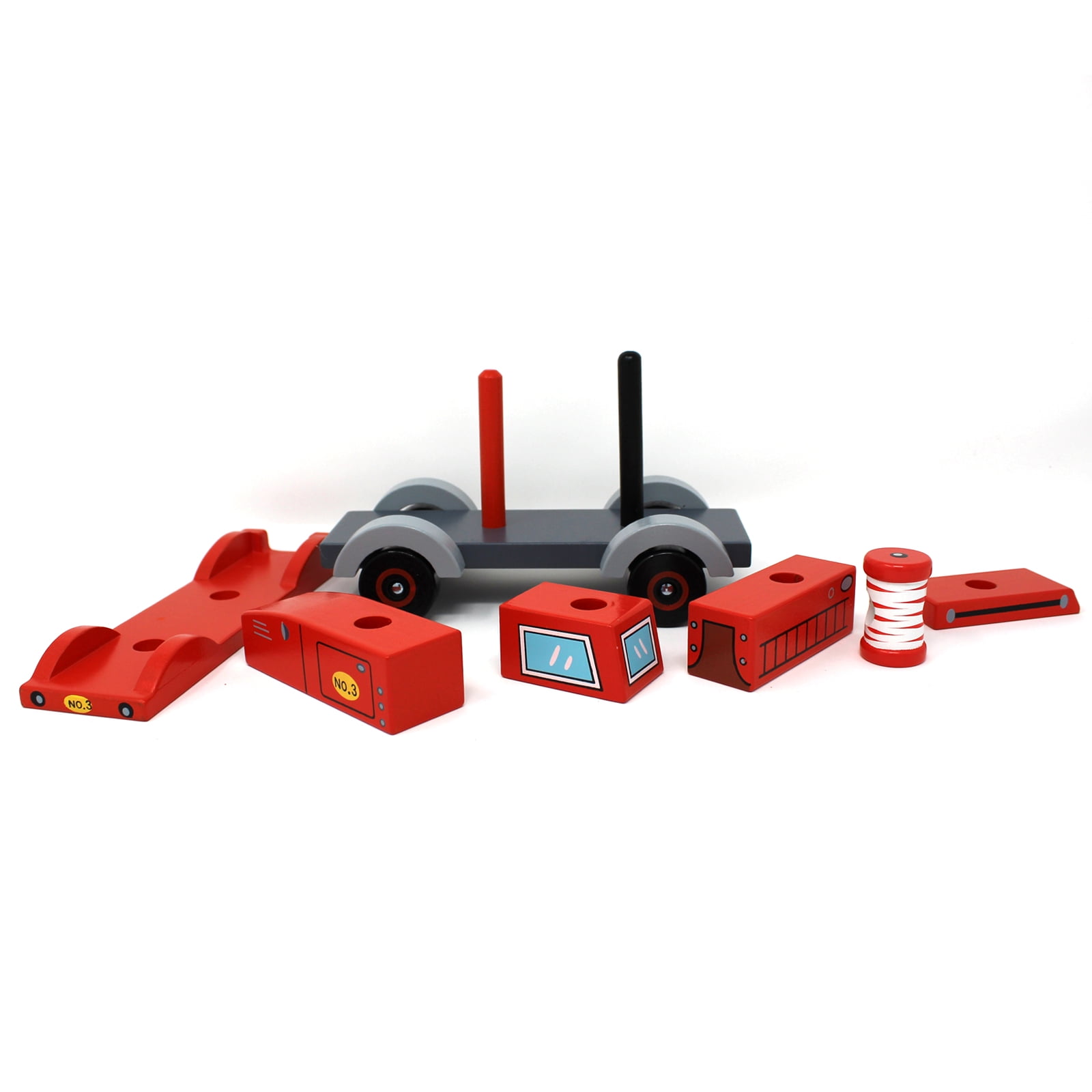 Jack Rabbit Creations, Inc. Firetruck Stack and Play Puzzle Toy ...