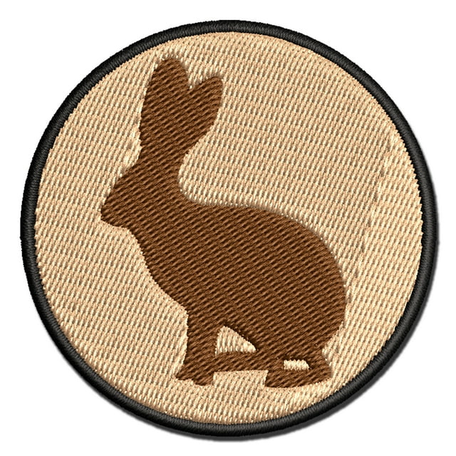 Jack Rabbit Silhouette Applique Multi-Color Embroidered Hook & Loop ...