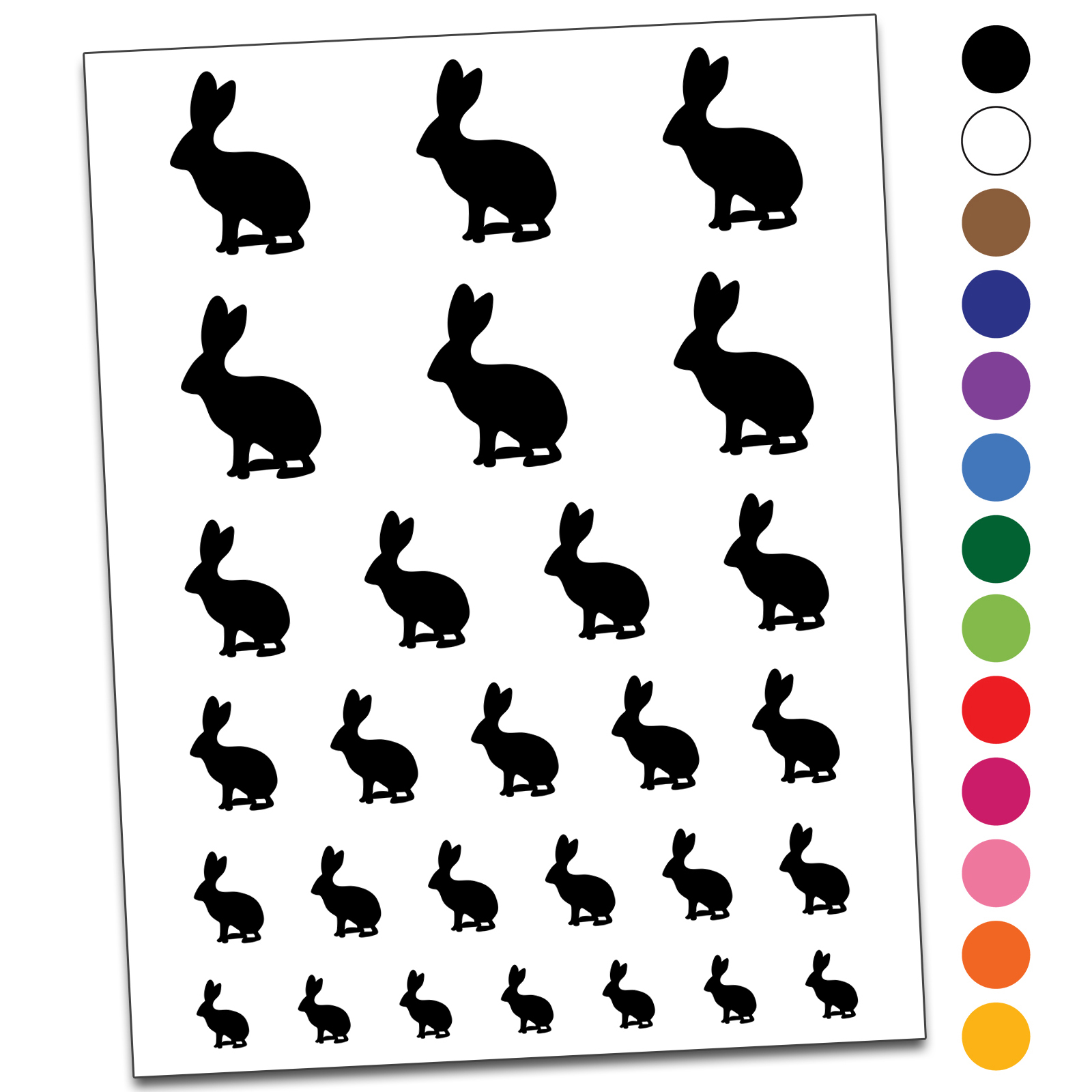 Jack Rabbit Silhouette Water Resistant Temporary Tattoo Set Fake Body ...
