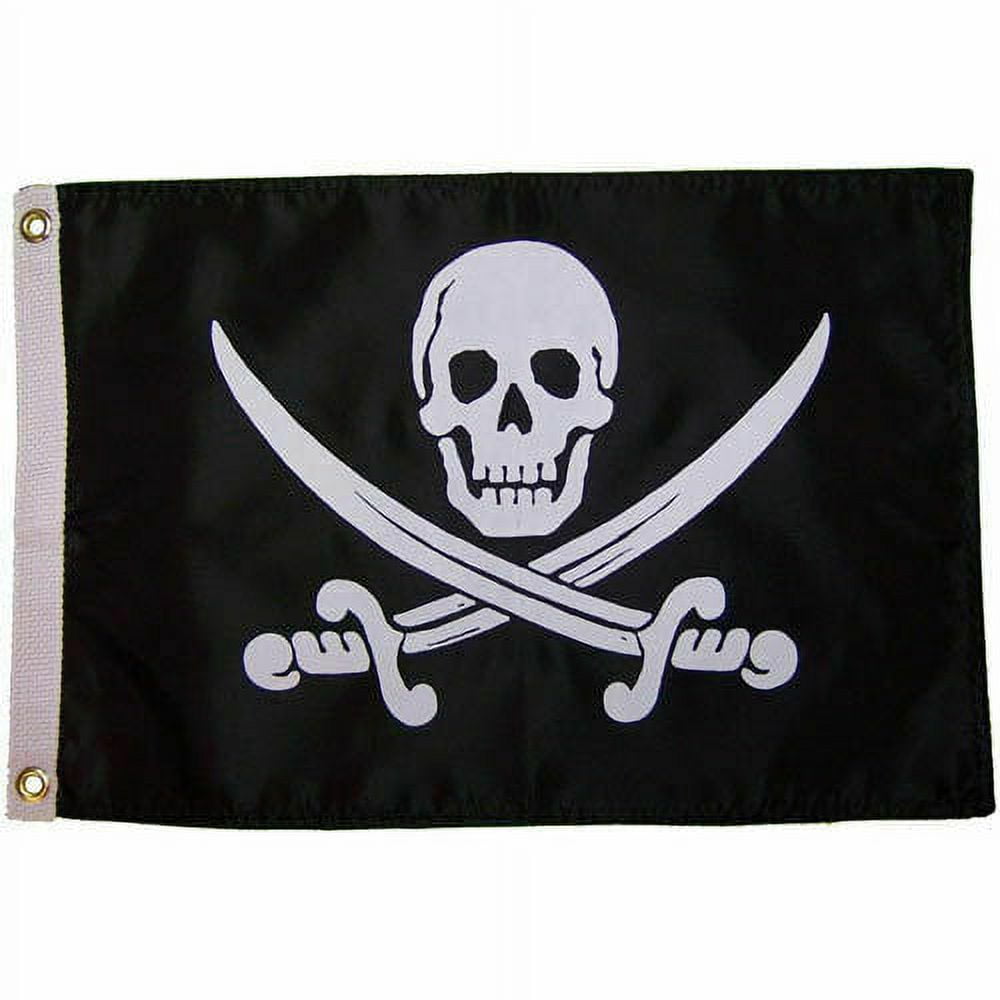 Jack Rackham 12 x 18" Pirate Flag Skull & Swords Weatherproof "Calico ...