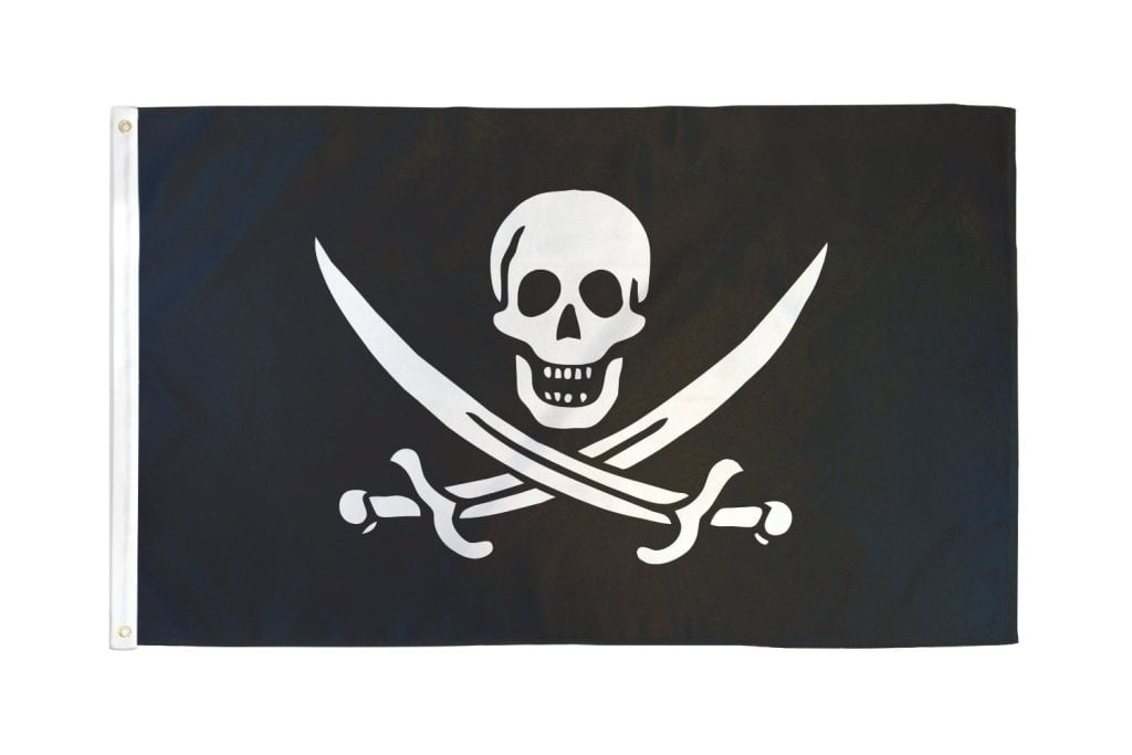 Jack Rackham Pirate Flag 2x3ft Poly - Walmart.com