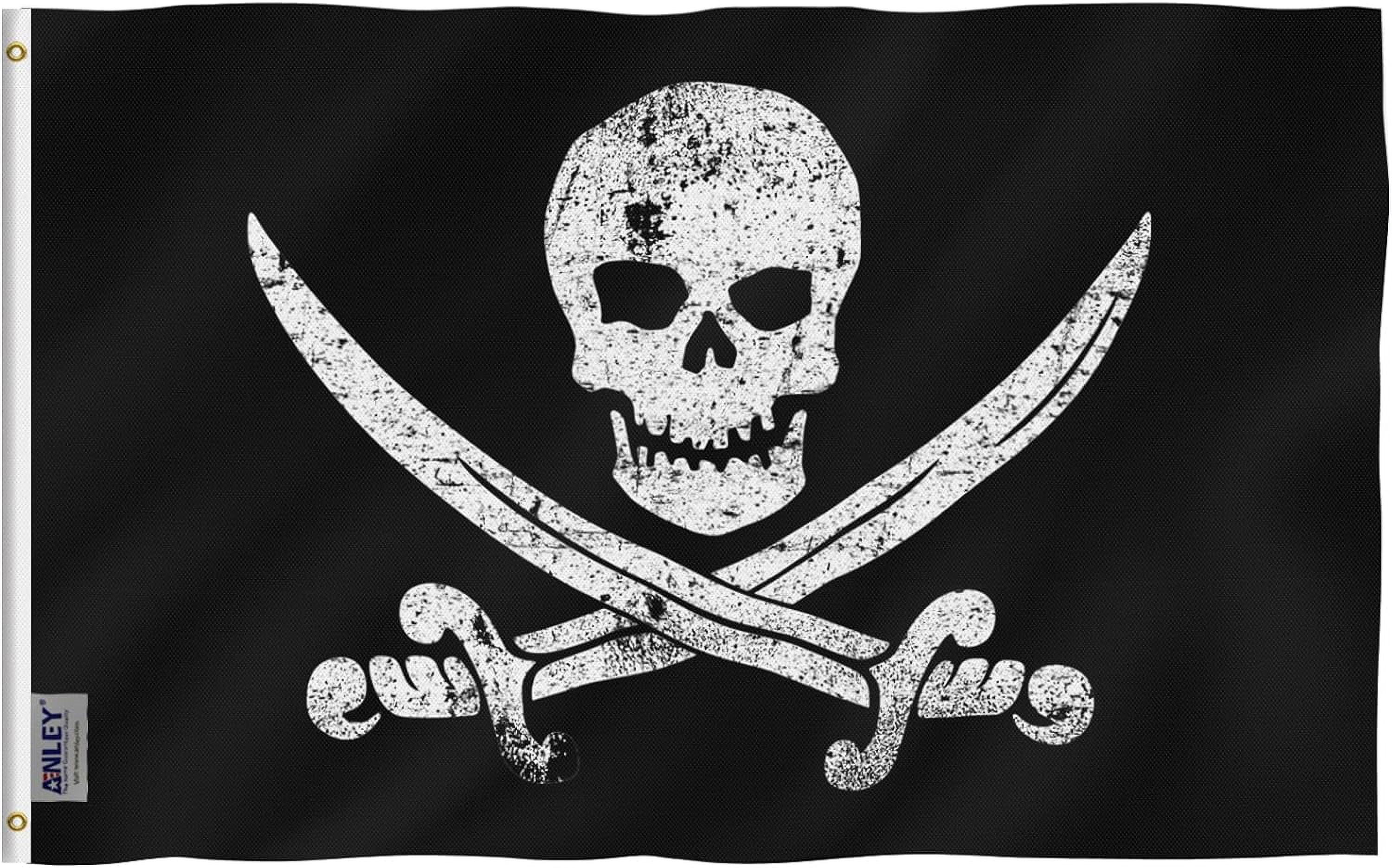 Jack Rackham Pirate Flag - Jolly Roger Flags with Brass Grommets ...