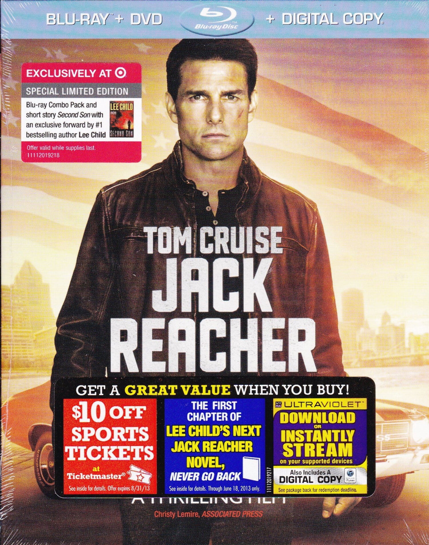 Pre-Owned Jack Reacher BLU-RAY + DVD DIGITAL COPY 2012 TOM CRUISE - Walmart.com