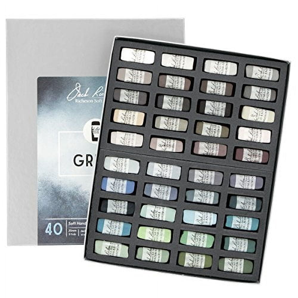 Jack Richeson Hand Rolled Soft Pastels 40 Piece Grey Color Value Set ...