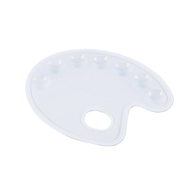 Jack Richeson Oval Paint Palette, 6-3/4 x 9 Inches, Plastic, 7 Wells ...