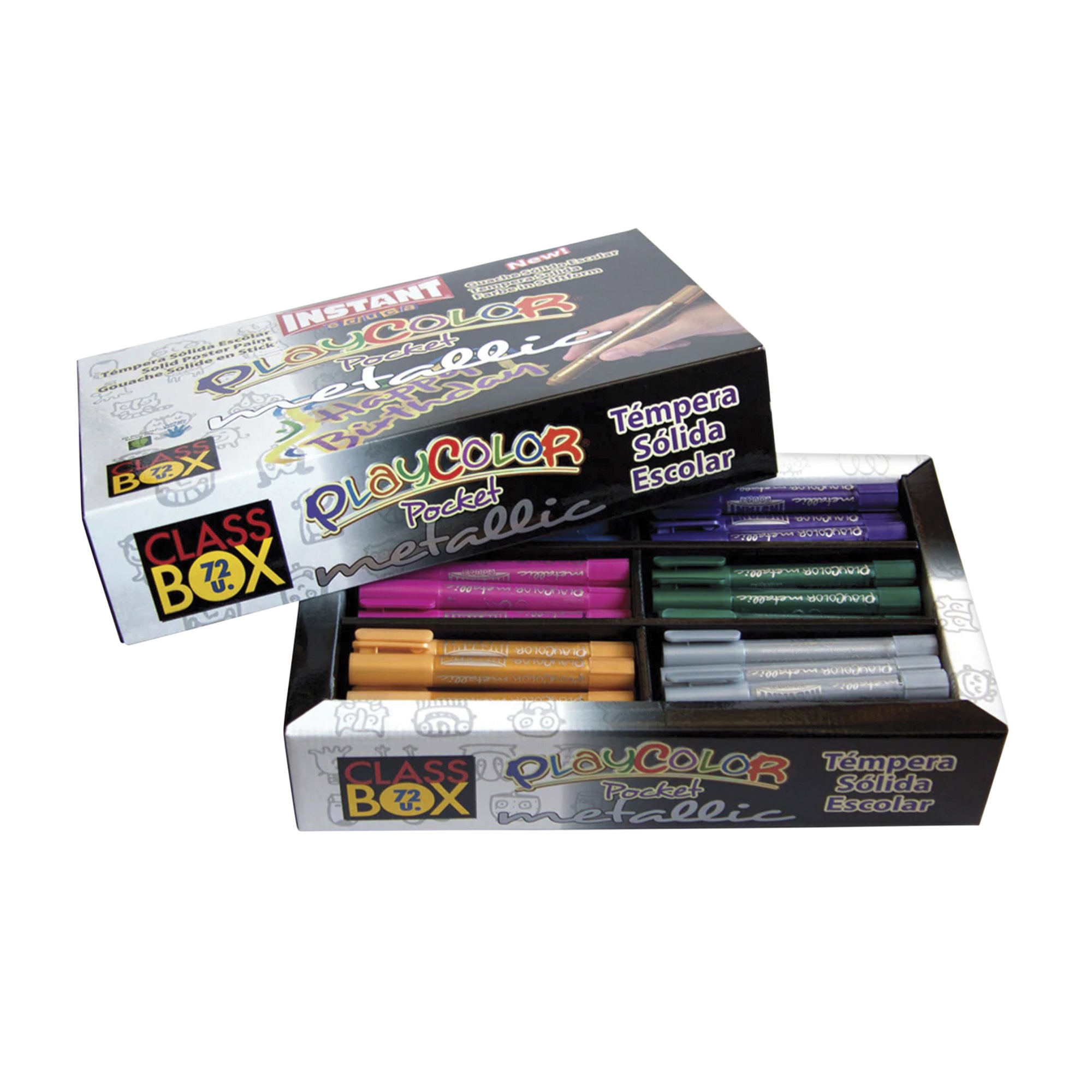 Jack Richeson Playcolor Thin Solid Tempera, Assorted Metallic Colors ...