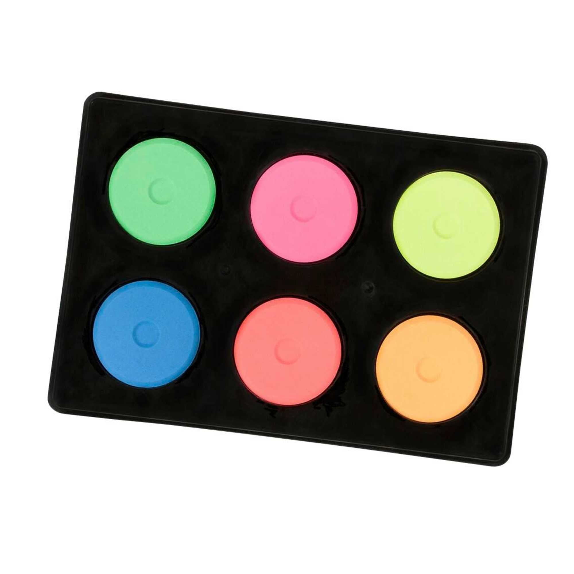 Jack Richeson Tempera Cakes, Mini Size, Assorted Fluorescent Colors ...