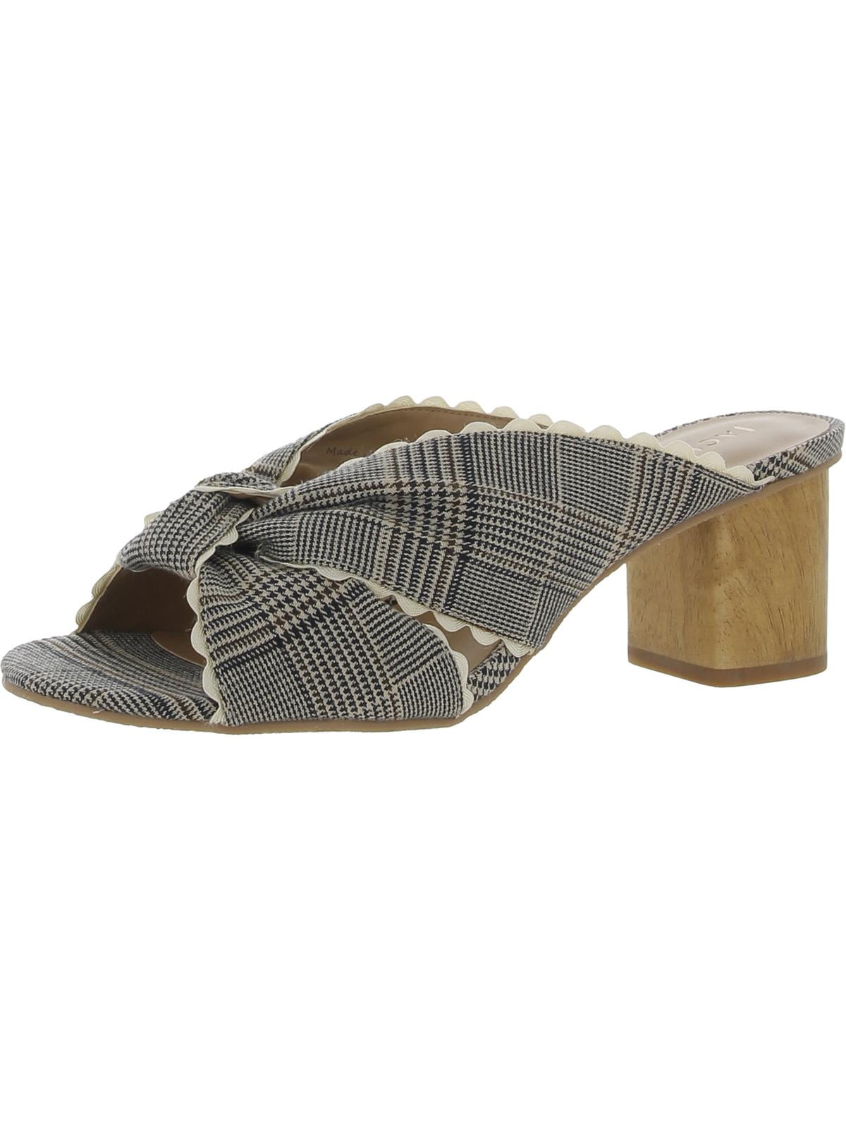 Jack Rogers Womens Holly Plaid Block Heel Mules - Walmart.com