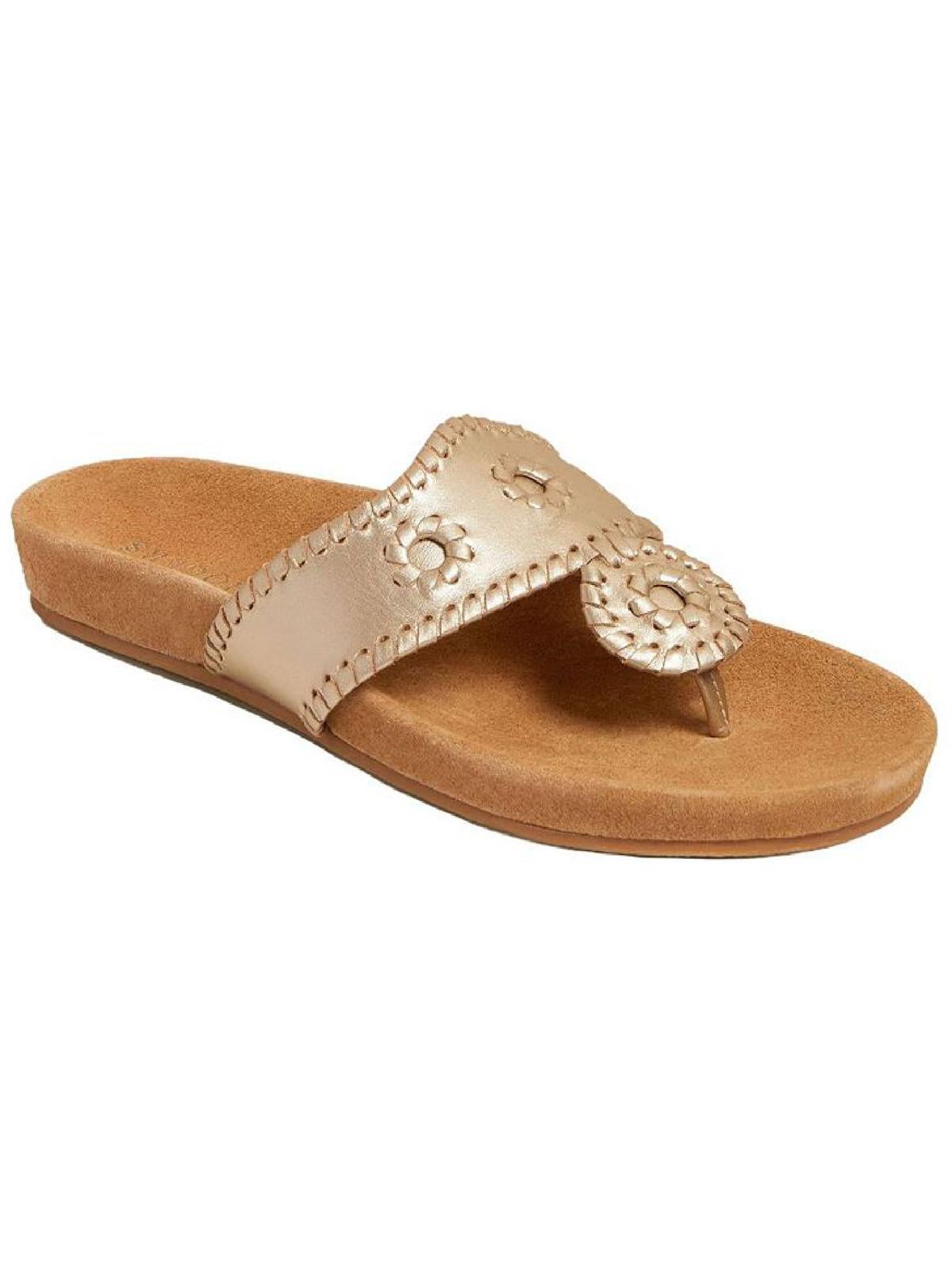 Jack Rogers Womens Jacks Comfort Sandal Leather Slides Footbed Sandals ...