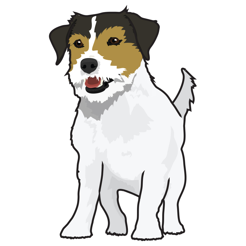 Jack Russel Terrier Decal | Indoor/Outdoor | Dog Lover Super Cute ...