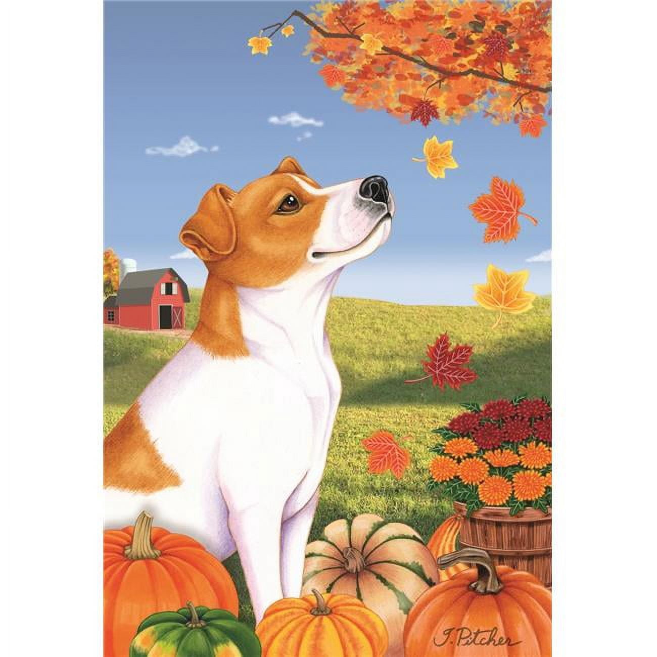 Jack Russell Autumn Leaves Garden Flag - Walmart.com