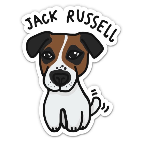 Jack Russell Dog Puppy - 5" Vinyl Sticker - For Car Laptop I-Pad ...