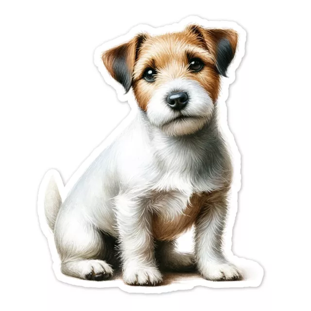 Jack Russell Sticker, Water Resistant, Water Bottle, Laptop ...