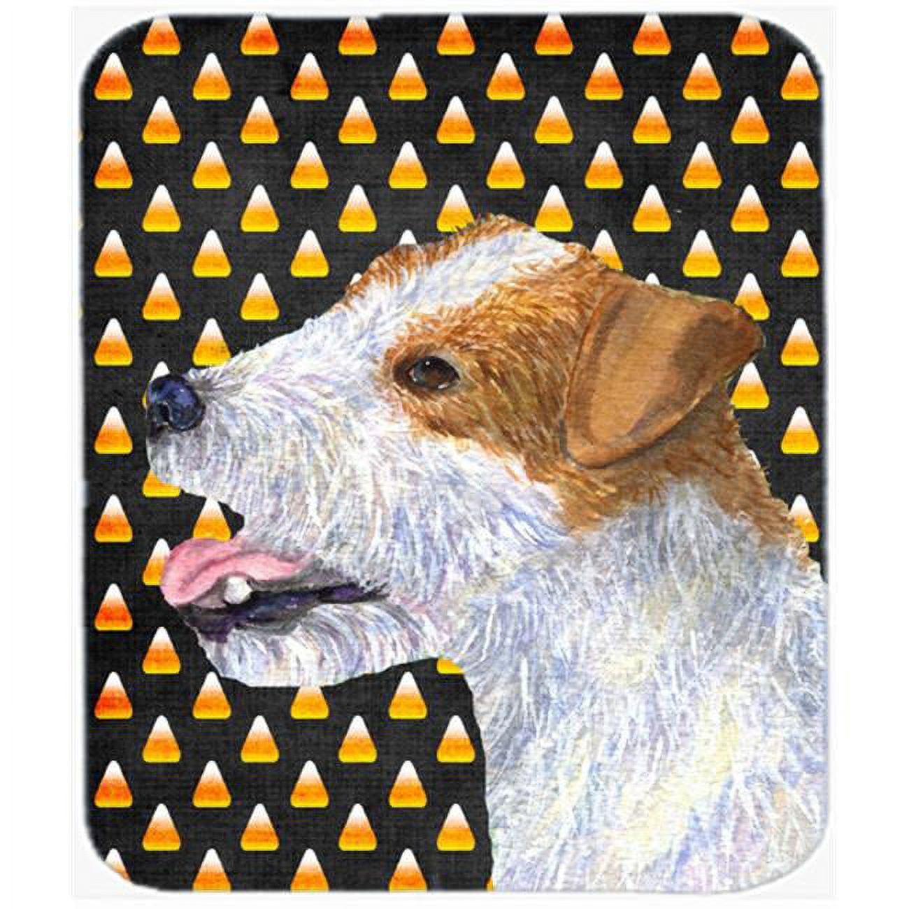 Jack Russell Terrier Candy Corn Halloween Portrait Mouse Pad, Hot Pad ...