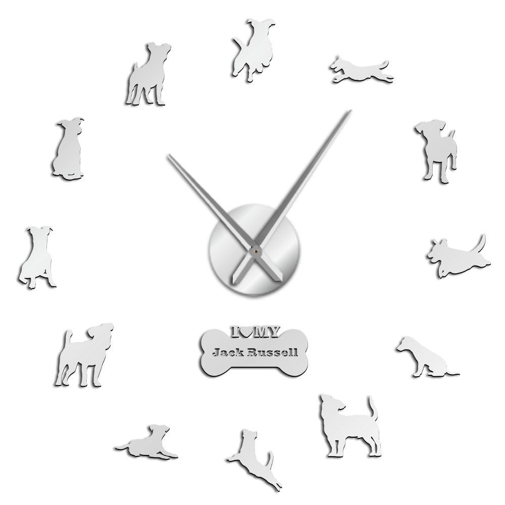 Jack Russell Terrier Dog Breed 3D Acrylic Simple DIY Wall Clocks ...