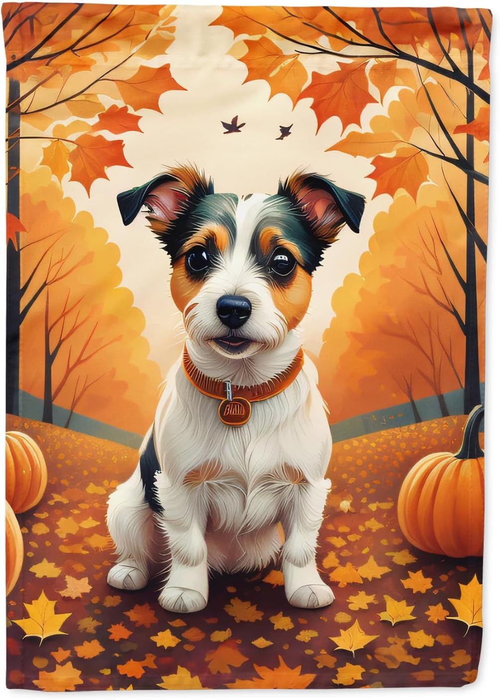 Jack Russell Terrier Fall Garden Flag Mailbox Flag Decorative Yard Flag ...