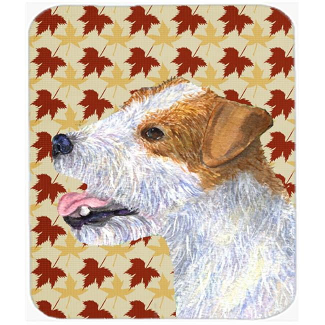 Jack Russell Terrier Fall Leaves Portrait Mouse Pad, Hot Pad Or Trivet ...