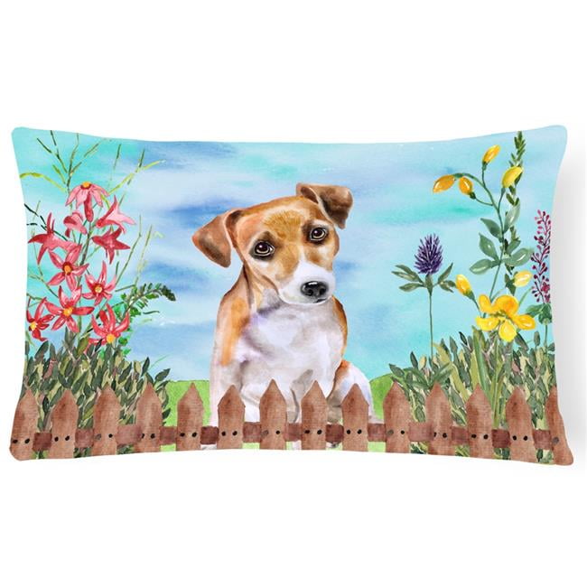 Jack Russell Terrier No.2 Spring Canvas Fabric Decorative Pillow ...