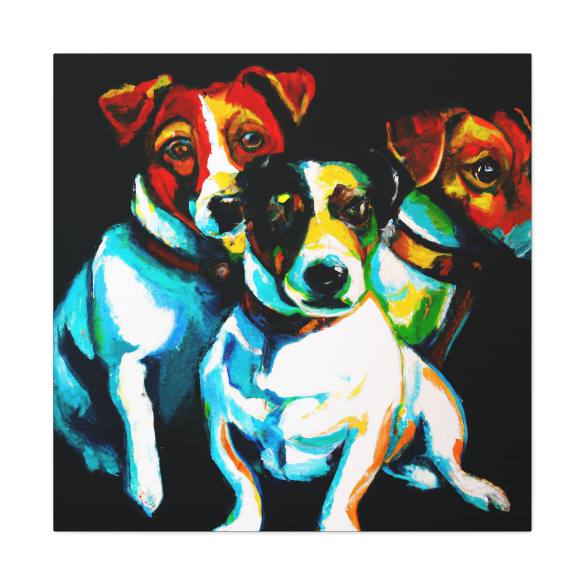 "Jack Russell's Courtyard Frolic" - Canvas - Walmart.com