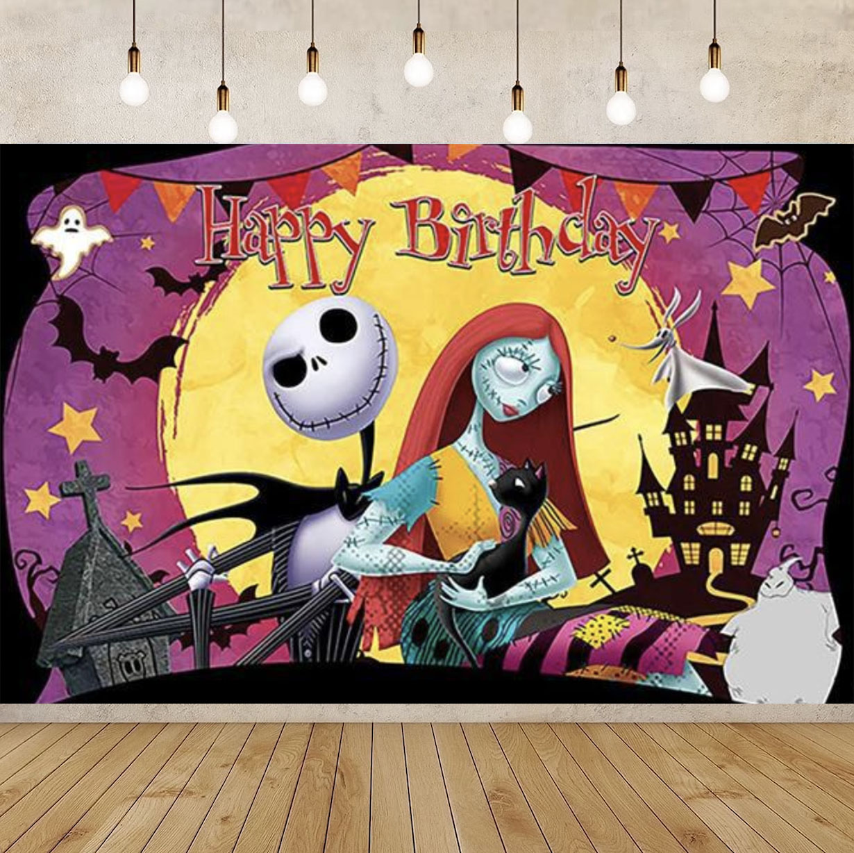 Jack and Sally Birthday Party Background, 60×40 inches Jack and Sally ...