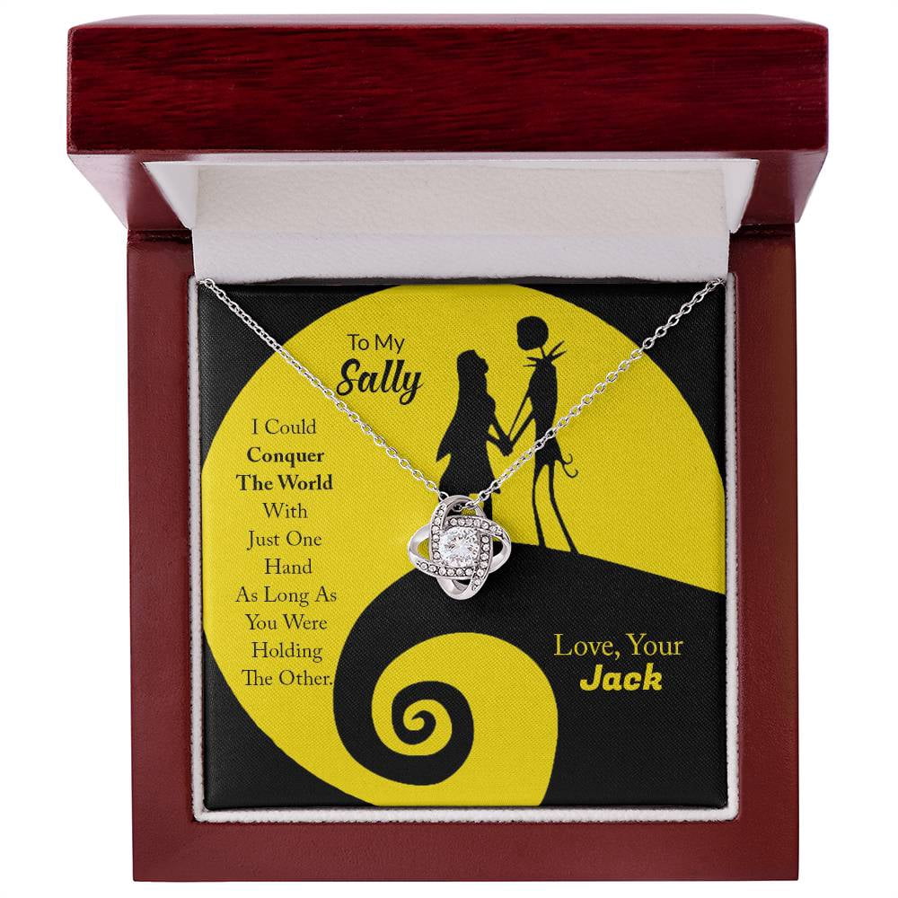 Jack & Sally - Love Knot Necklace - Message Card & Gift Box - Walmart.com