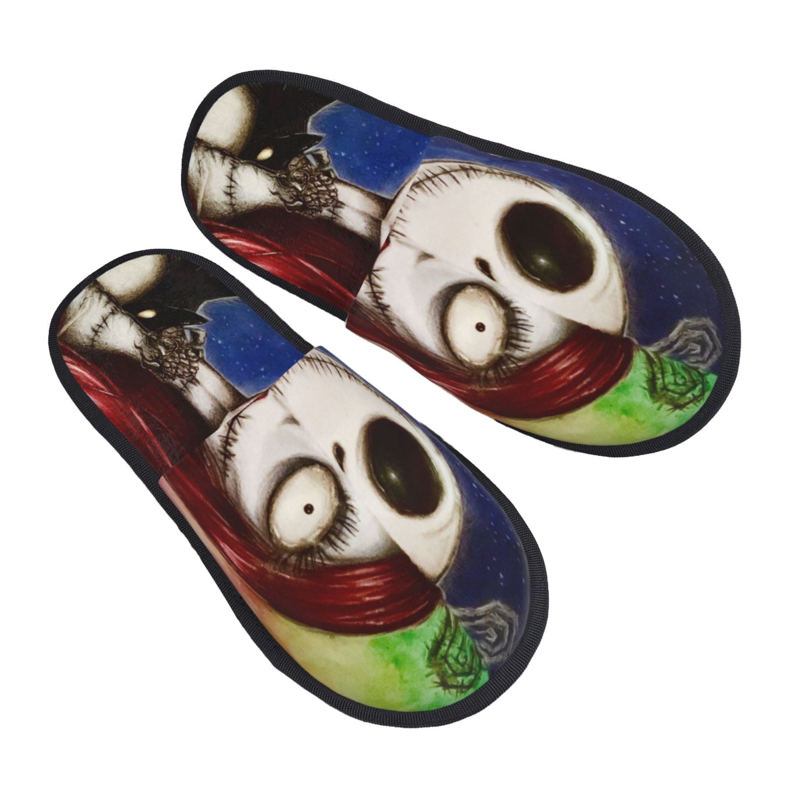 Jack And Sally The NightMare Before Christmas Furry Slippers For Men ...