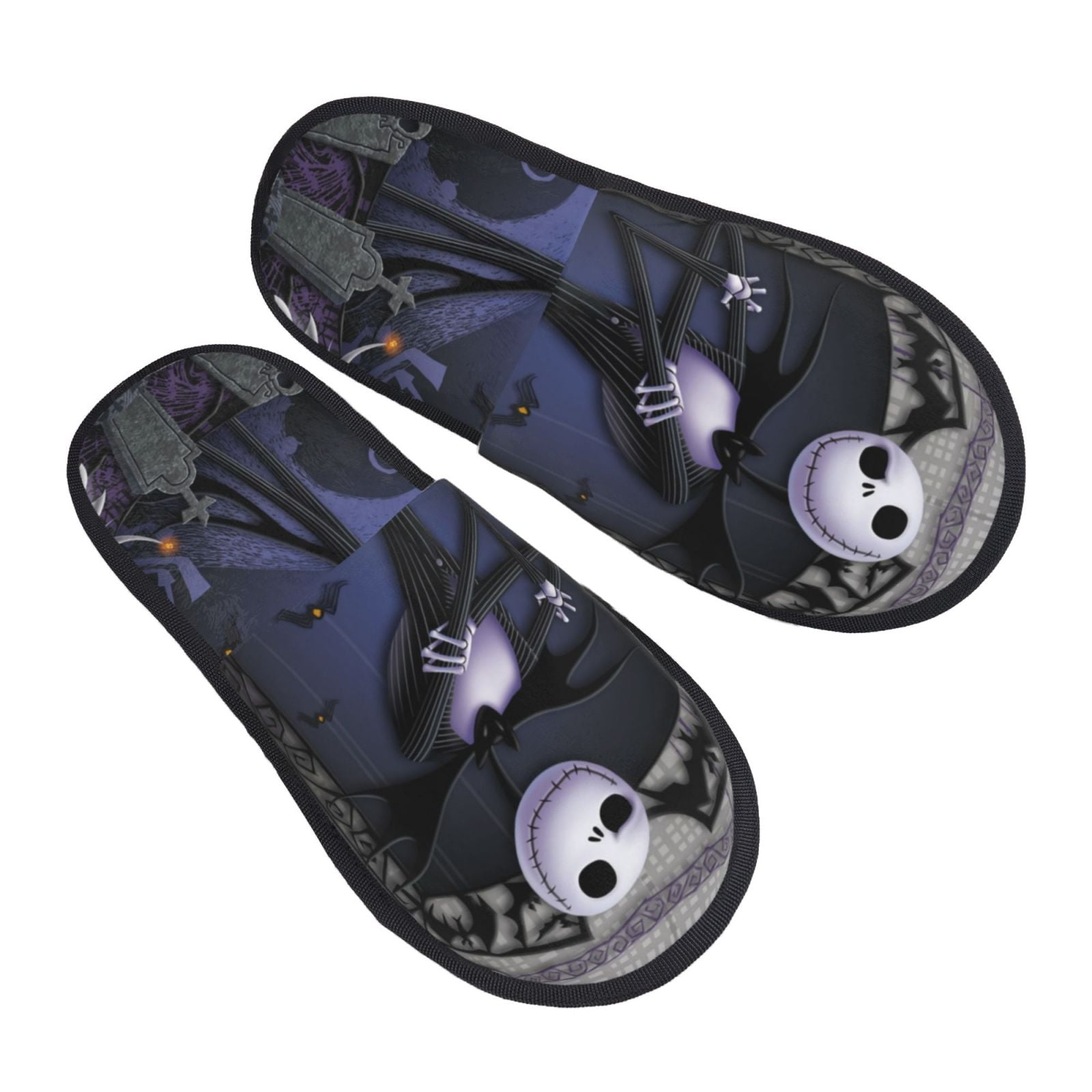 Jack And Sally The NightMare Before Christmas Furry Slippers For Men ...