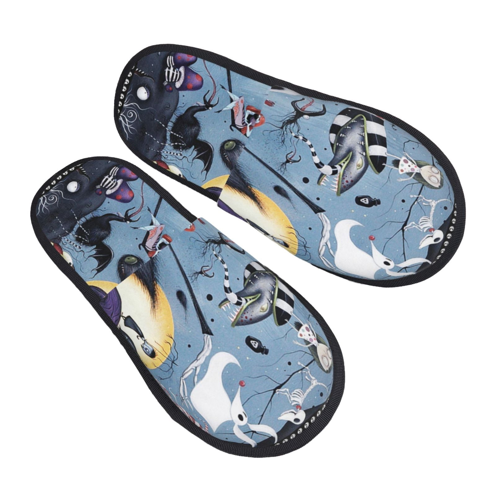 Jack And Sally The NightMare Before Christmas Furry Slippers For Men ...