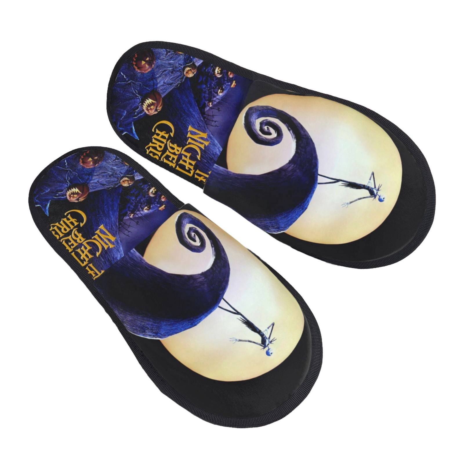 Jack And Sally The NightMare Before Christmas Furry Slippers For Men ...