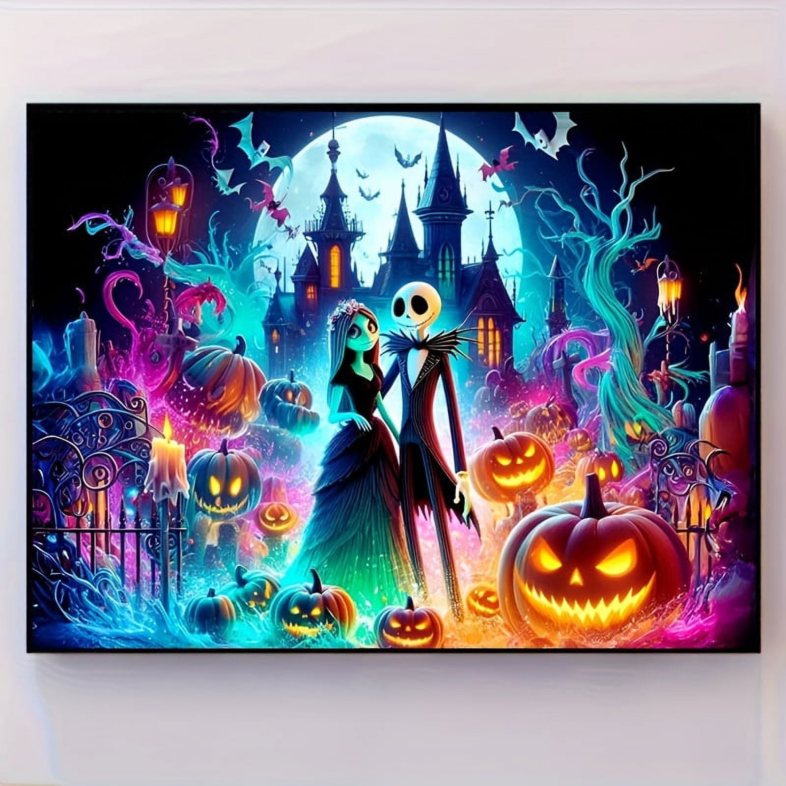 Jack Sally The Nightmare Before Christmas Skull DIY 5D Diamond Digital ...