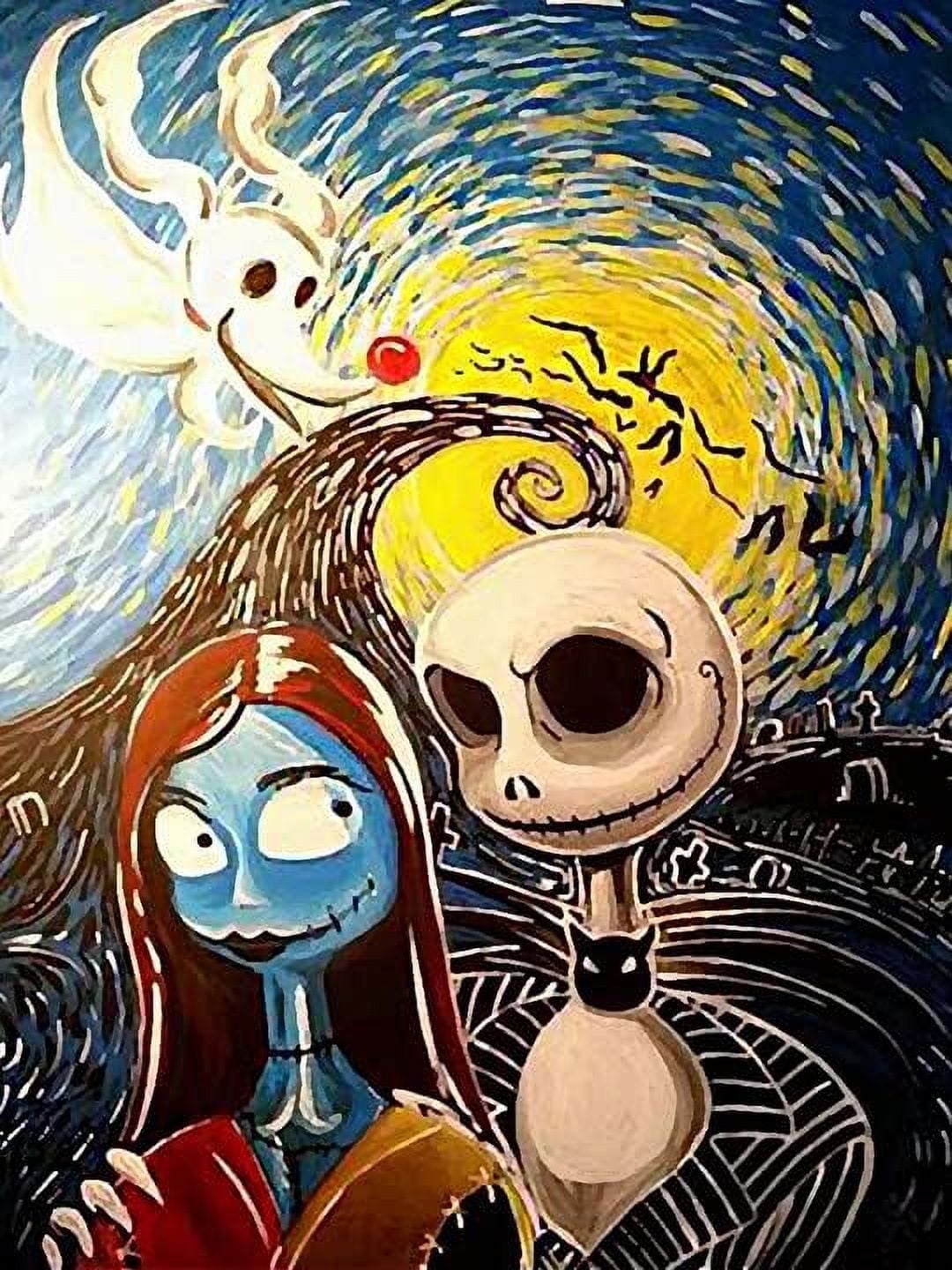 Jack Sally The Nightmare Before Christmas Skull DIY 5D Diamond Digital ...