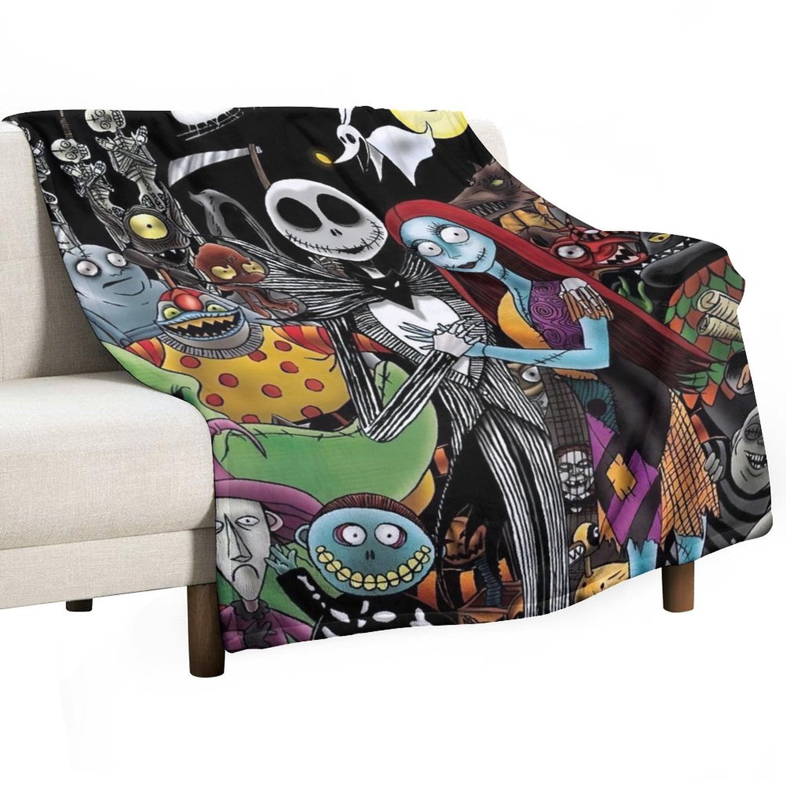 Jack Sally Throw Blankets Flannel BlanketSoft 3D Pattern Blanket for ...