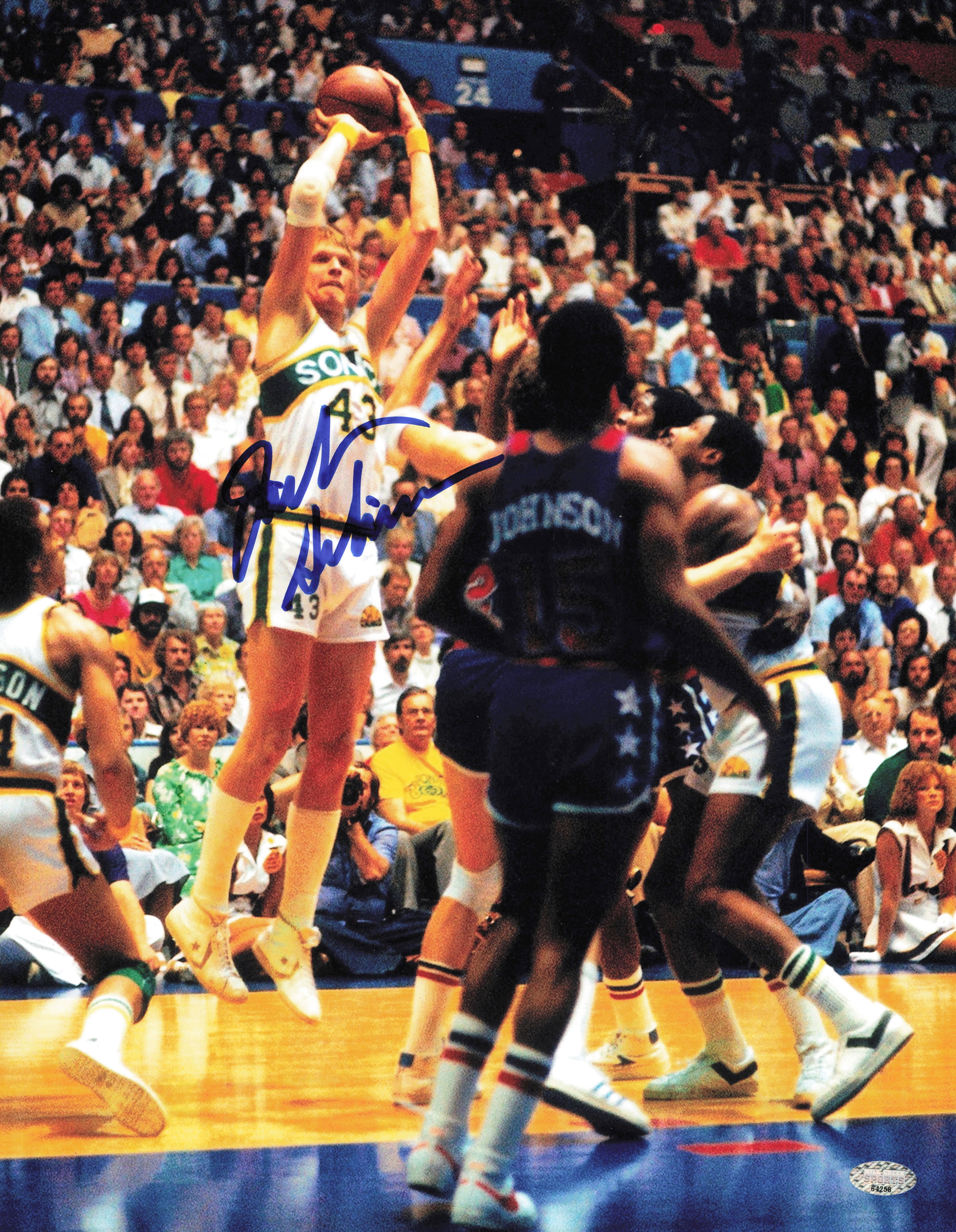 Jack Sikma Autographed 11x14 Photo Seattle Supersonics MCS Holo #64258 ...