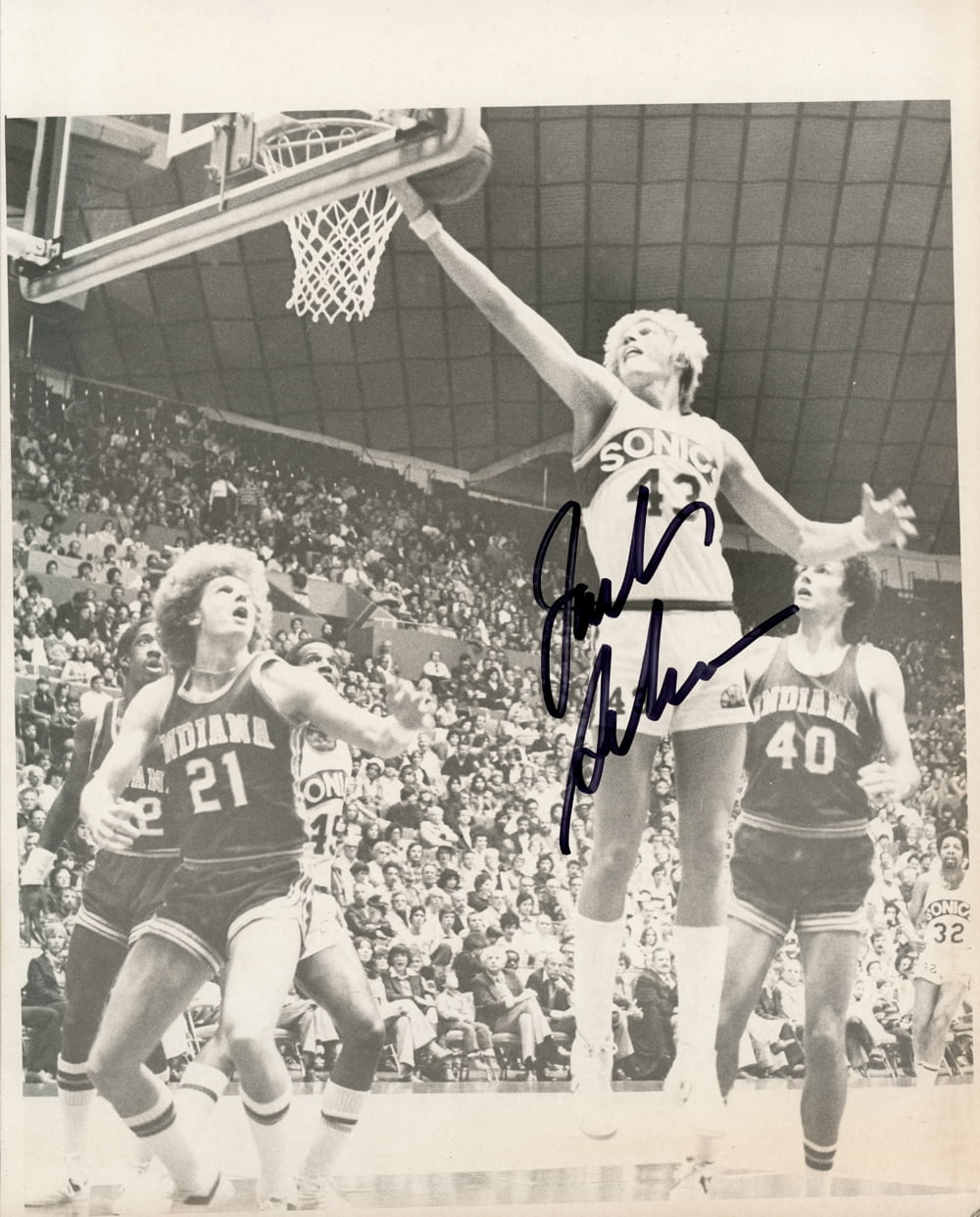 Jack Sikma Autographed 8x10 Photo Seattle Supersonics MCS Holo #70223 ...