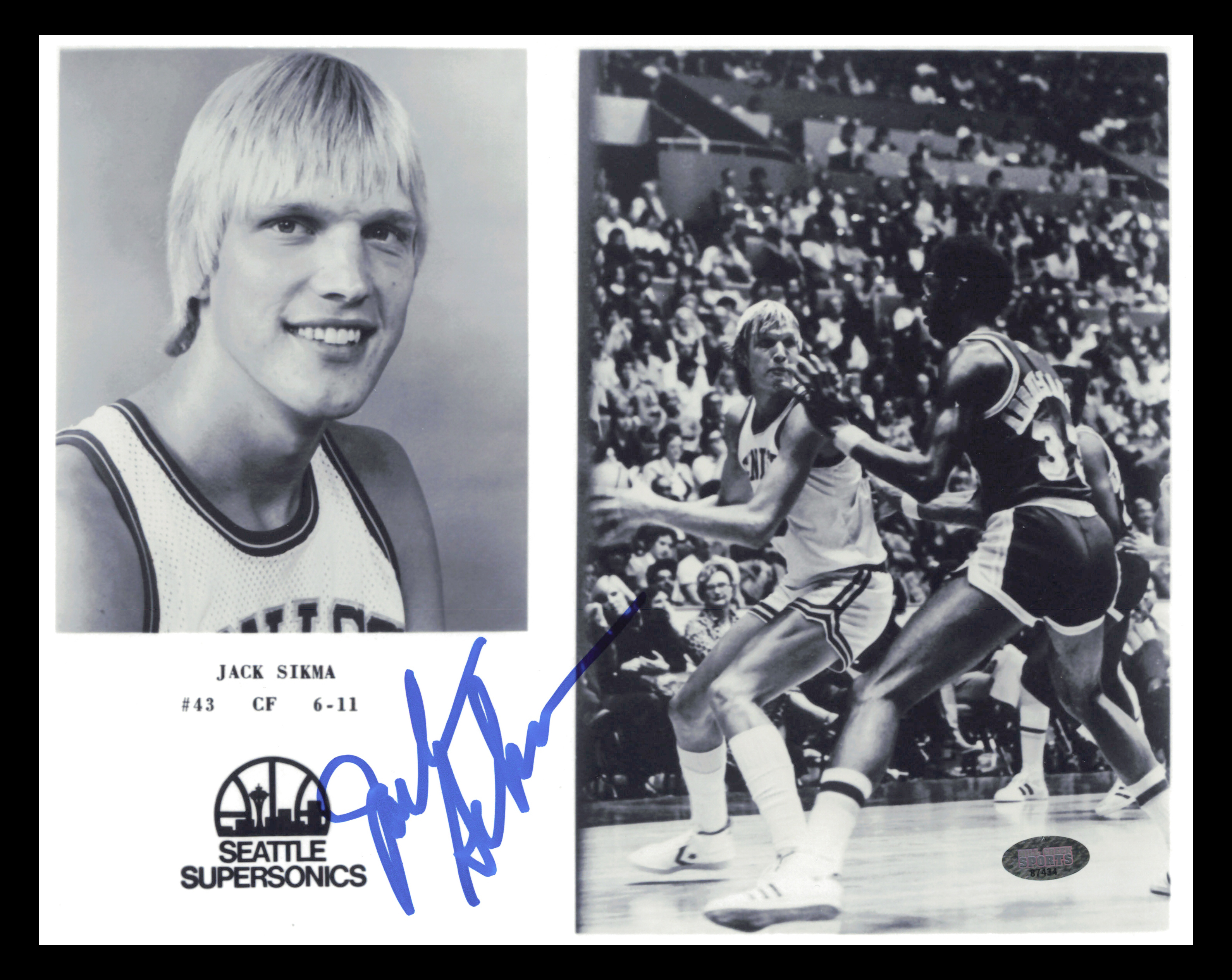 Jack Sikma Autographed 8x10 Photo Seattle Supersonics MCS Holo #87434 ...