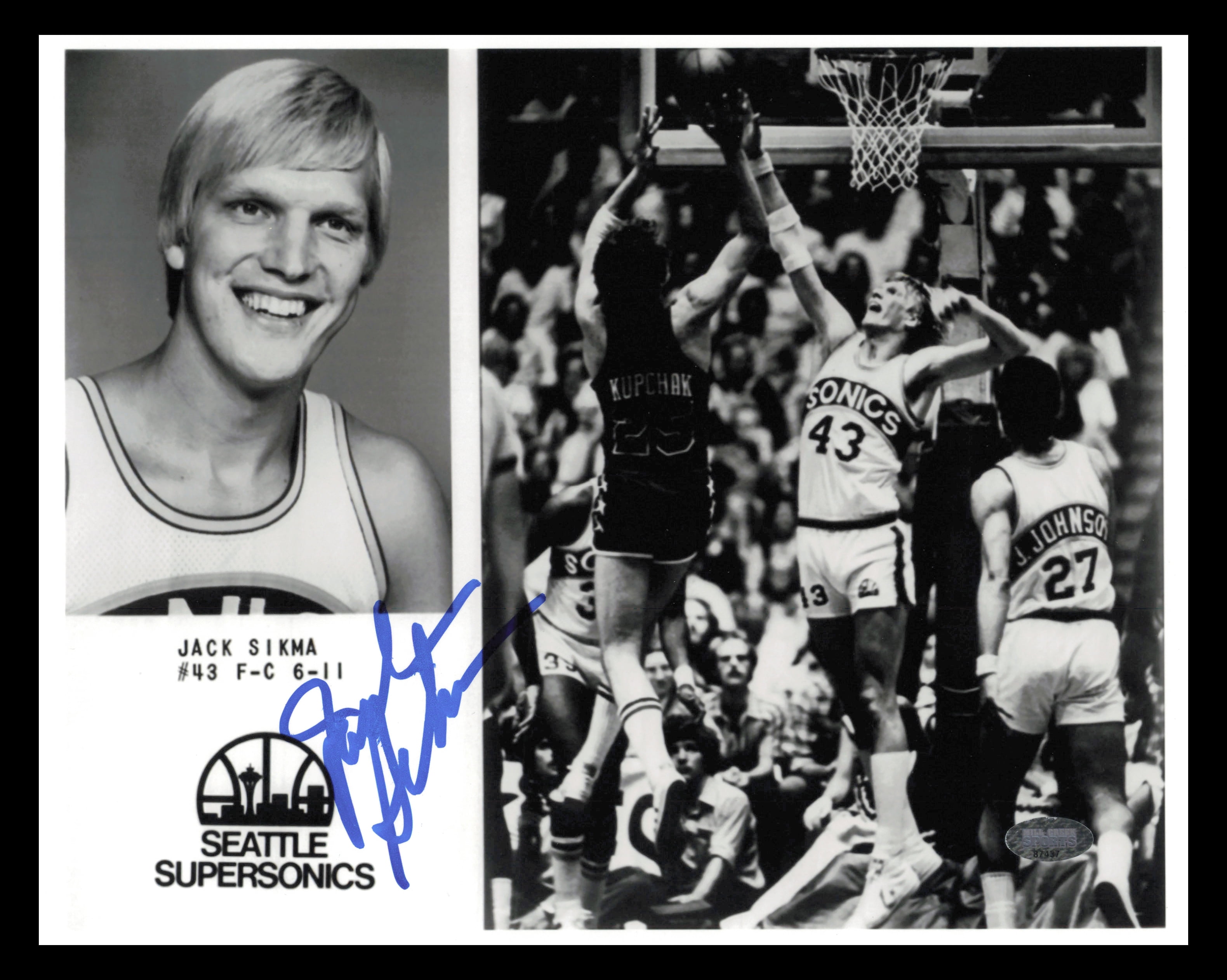 Jack Sikma Autographed 8x10 Photo Seattle Supersonics MCS Holo #87437 ...