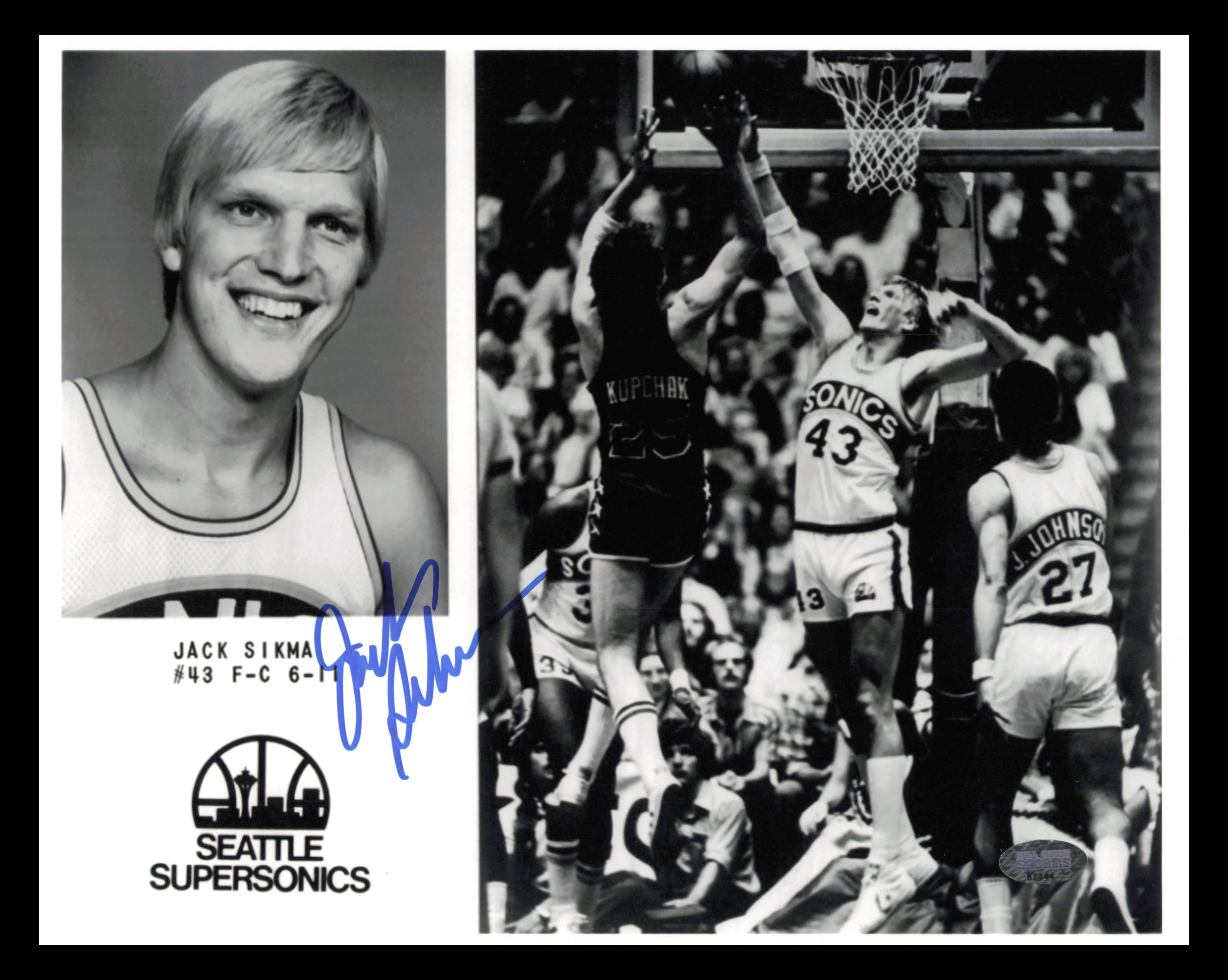 Jack Sikma Autographed 8x10 Photo Seattle Supersonics MCS Holo #87444 ...