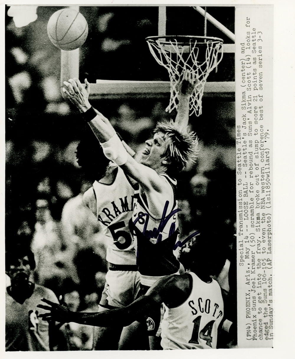 Jack Sikma Autographed 8x10 Wire Photo Seattle Supersonics MCS Holo ...