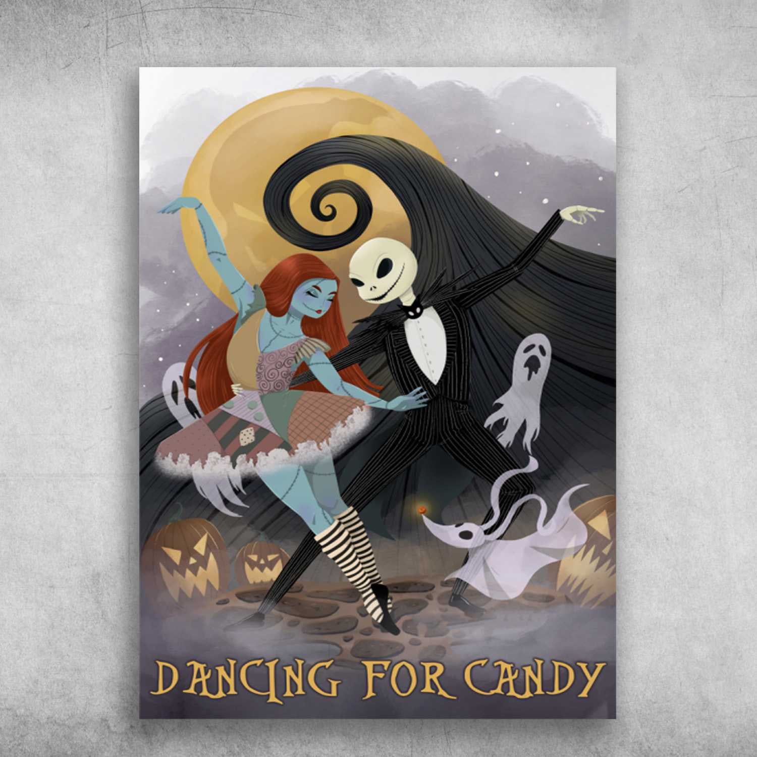 Jack Skeleton And Sally - Dancing For Candy, The Nightmare Before ...