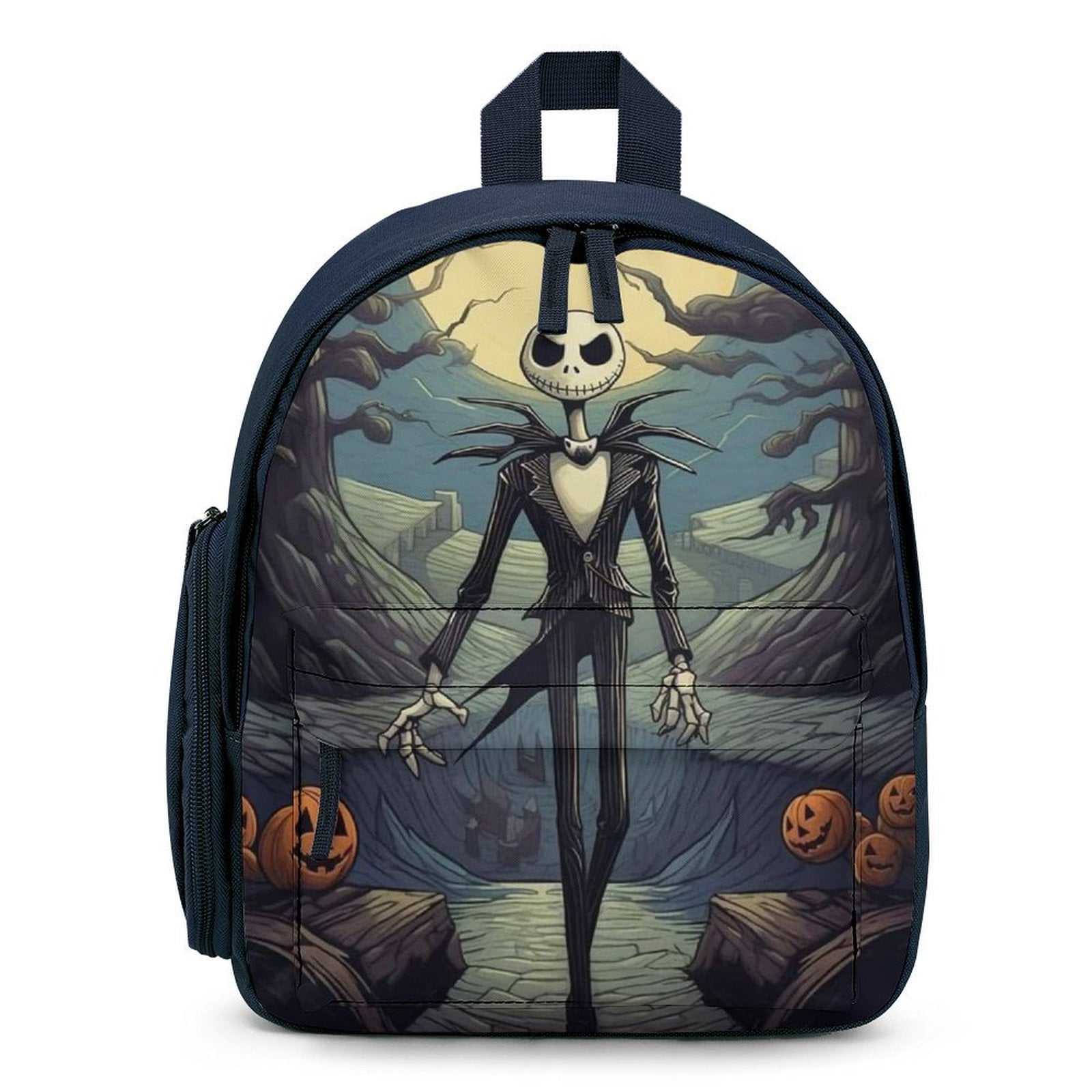 Jack-Skellington Bookbag Casual Mini School Backpack Men Women Travel ...