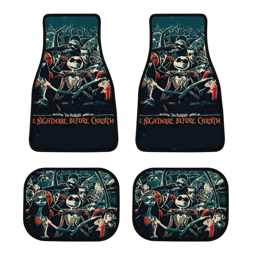 Jack Skellington Car Floor Mat Set 4-Piece Front/Rear Auto Foot Mats ...