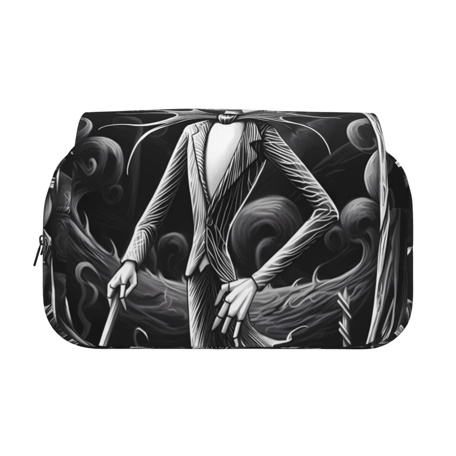 Jack-Skellington Double Foldable Pencil Case, Double Zipper Large ...