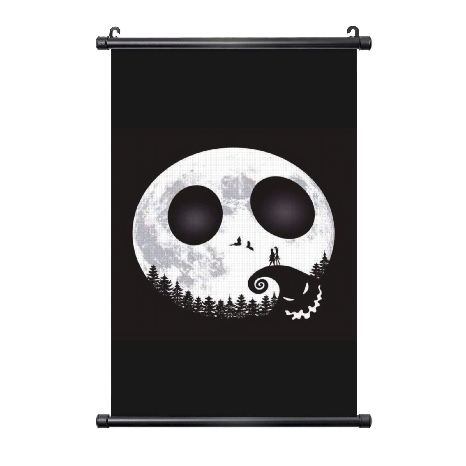 Jack Skellington Hanging Poster, Black Plastic Shaft Wall Hanging ...