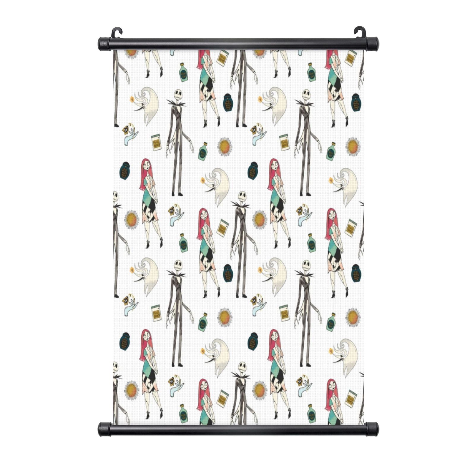 Jack Skellington Hanging Poster, Black Plastic Shaft Wall Hanging ...